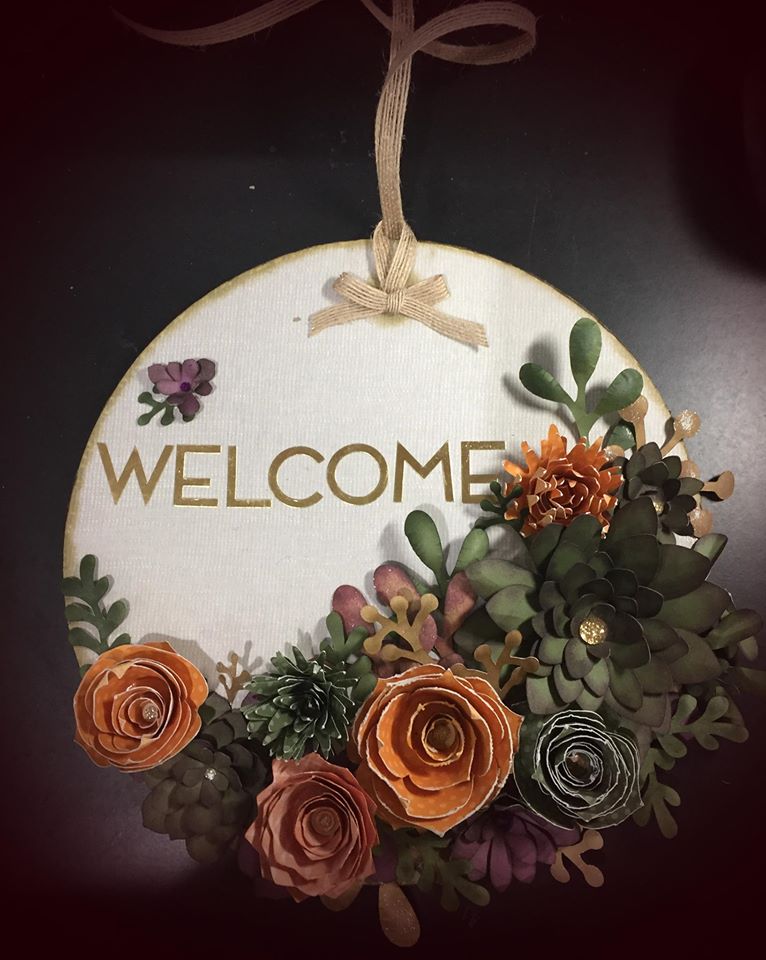 National Papercrafting Month Close To My Heart Welcome Home wreath kit ...