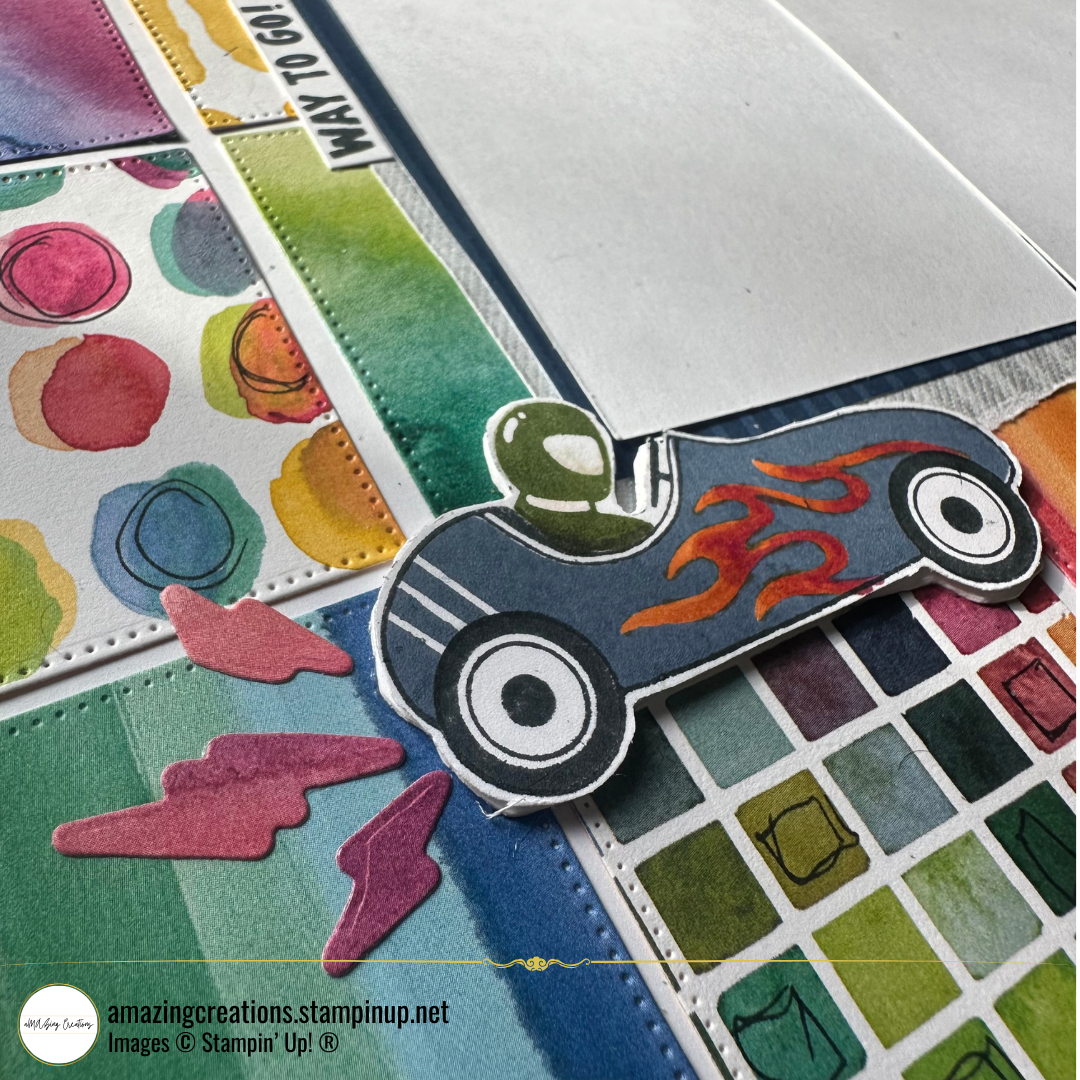 Full of Life and Speed: A Vibrant and Colourful Scrapbook Layout ...