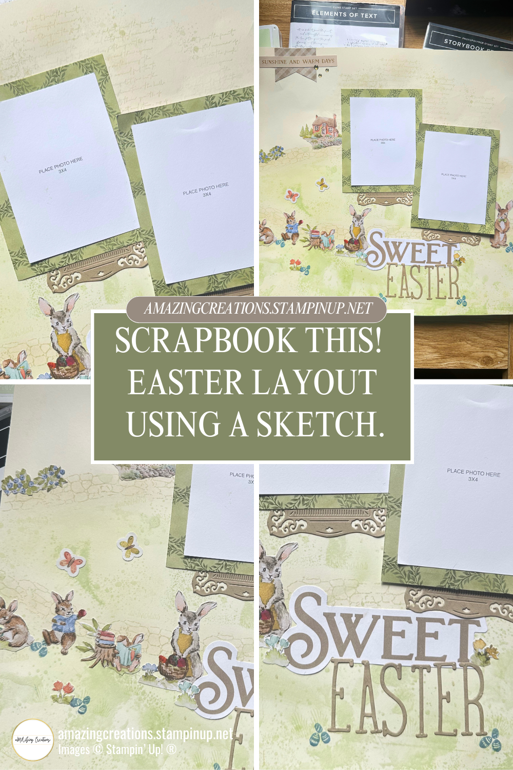 Whimsical Storybook Moments Easter Scrapbook Layout – _aMAZing Creations
