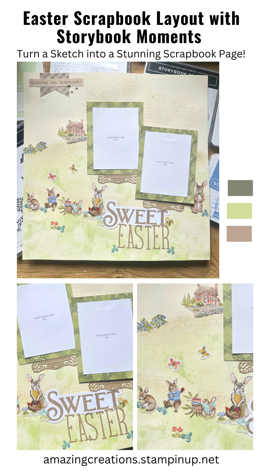 Whimsical Storybook Moments Easter Scrapbook Layout – _aMAZing Creations