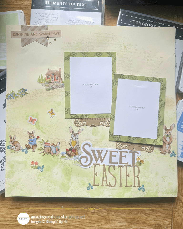 Whimsical Storybook Moments Easter Scrapbook Layout – _aMAZing Creations