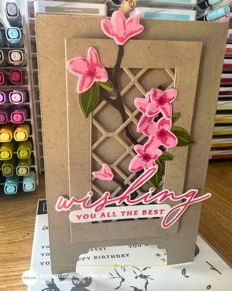 Pretty in Pink Lattice Divider Fold Card – aMAZing Creations